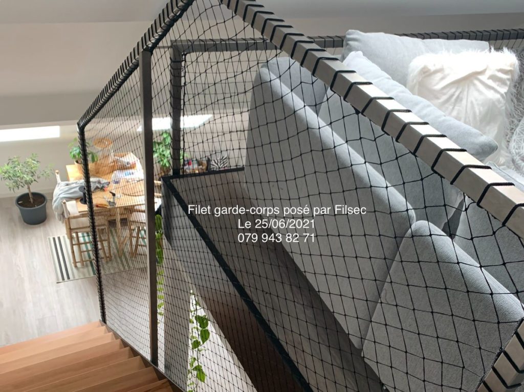 Filet vertical garde corps | Filet protection, escalier, balcons